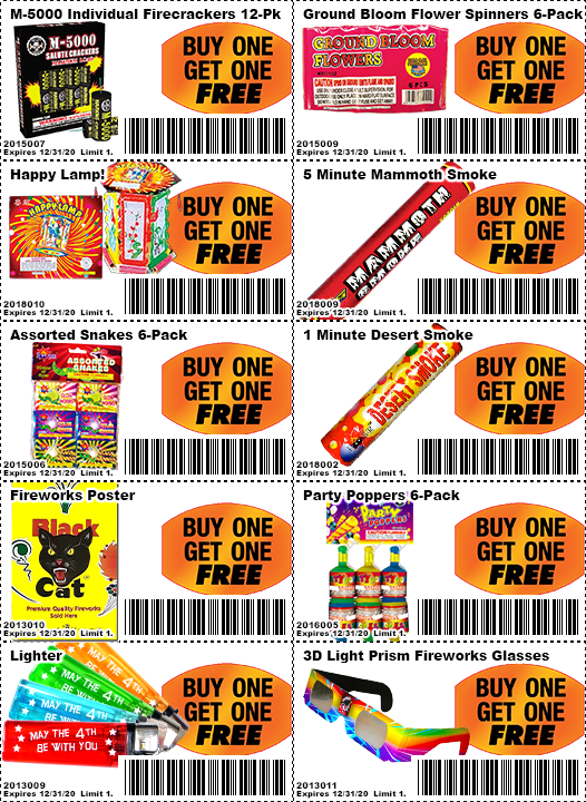 UNCLE SAM FIREWORKS » Free Coupons
